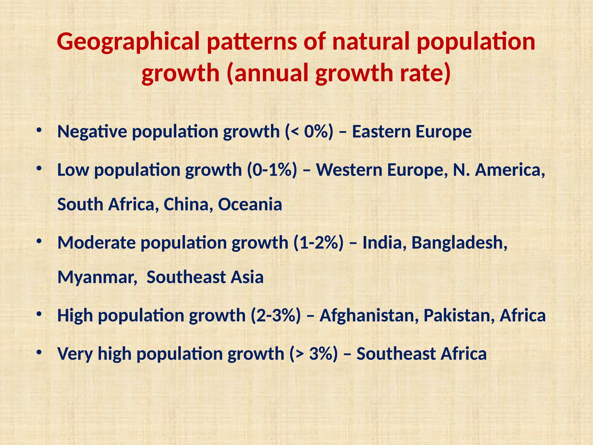 population growth and demographic transition model | PPT