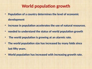 population growth and demographic transition model | PPTX