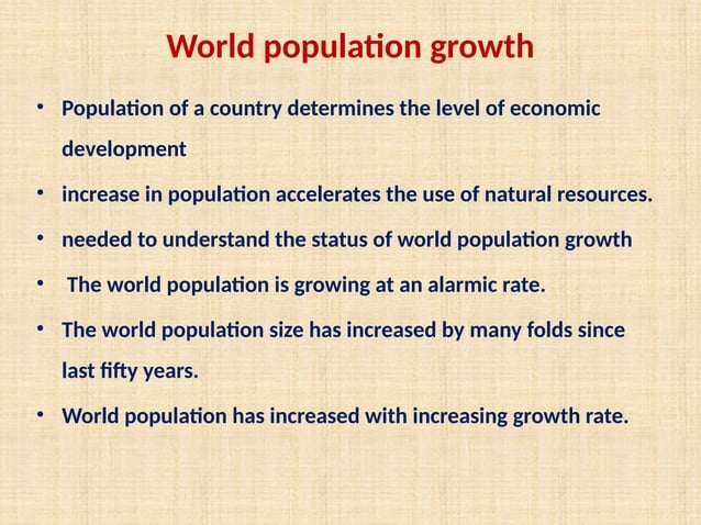population growth and demographic transition model | PPT