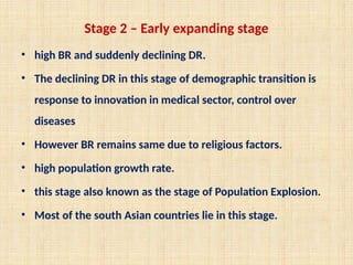population growth and demographic transition model | PPT