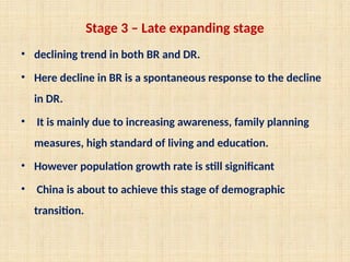 population growth and demographic transition model | PPTX