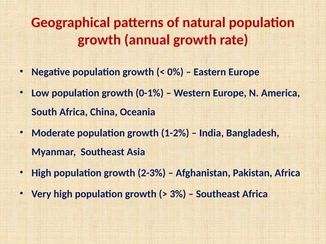 population growth and demographic transition model | PPT