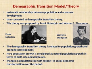 population growth and demographic transition model | PPT