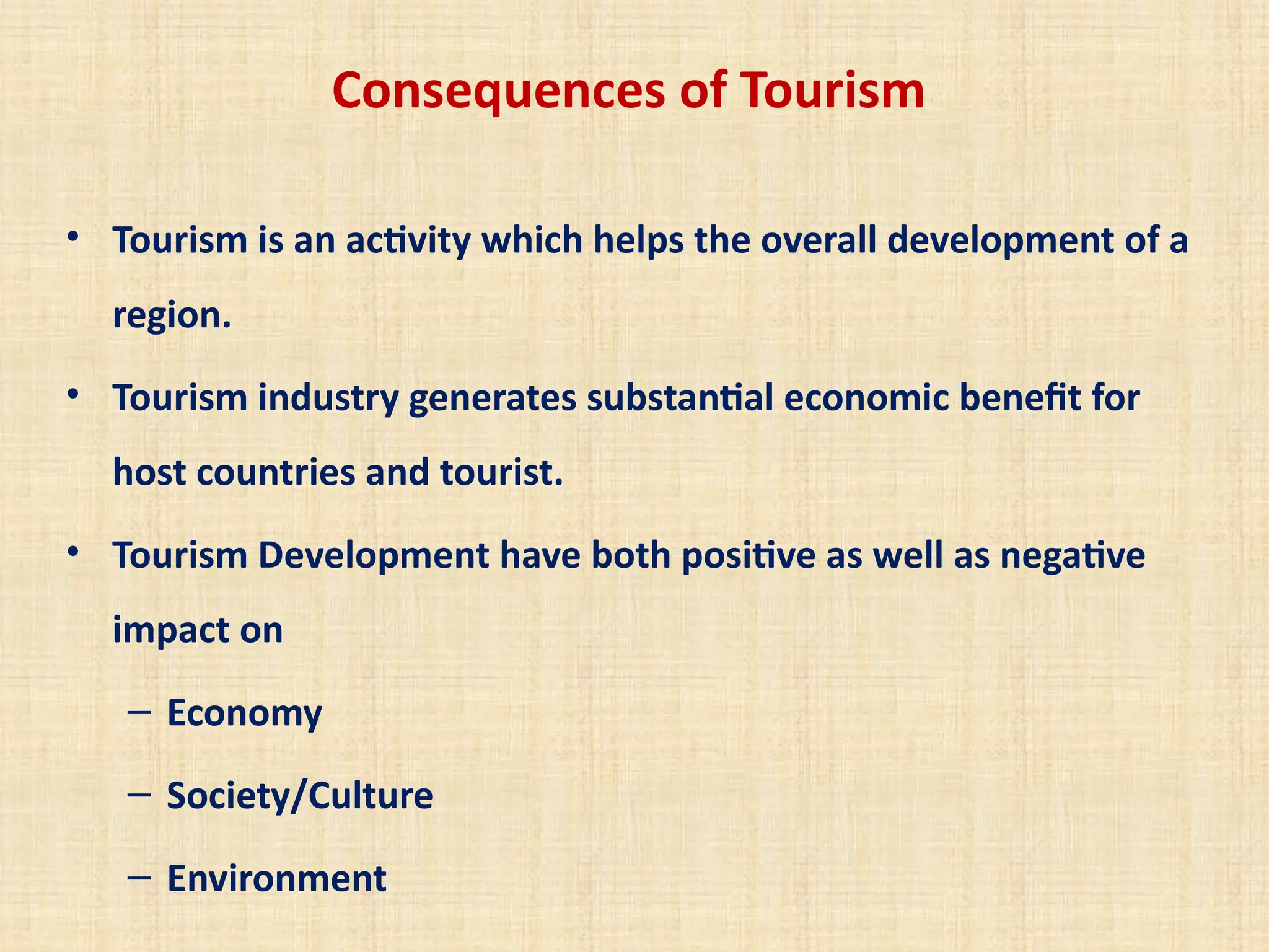 Consequences of tourism: positive and negative | PPTX