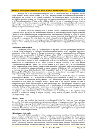 PLANNING STRATEGIES: AN ESSENTIAL COMPONENT IN COMPOSITION WRITINGIN ...