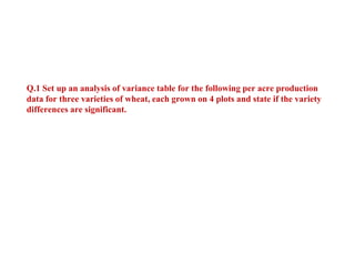 Analysis of Variance , Definition , Steps to calculate. | PPTX
