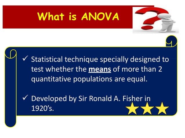 Analysis of Variance , Definition , Steps to calculate. | PPT