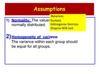 Analysis of Variance , Definition , Steps to calculate. | PPTX