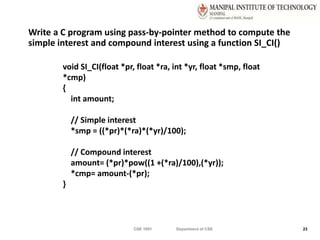 L25-L26-Parameter passing techniques.pptx | Programming Languages | Computing