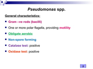 Medical Microbiology Laboratory (Pseudomonas spp.) | PDF