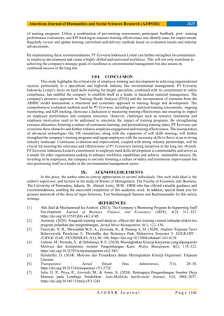 Implementation of Employee Hard Skills Development and Training Practices at PT. Ecoverse ...