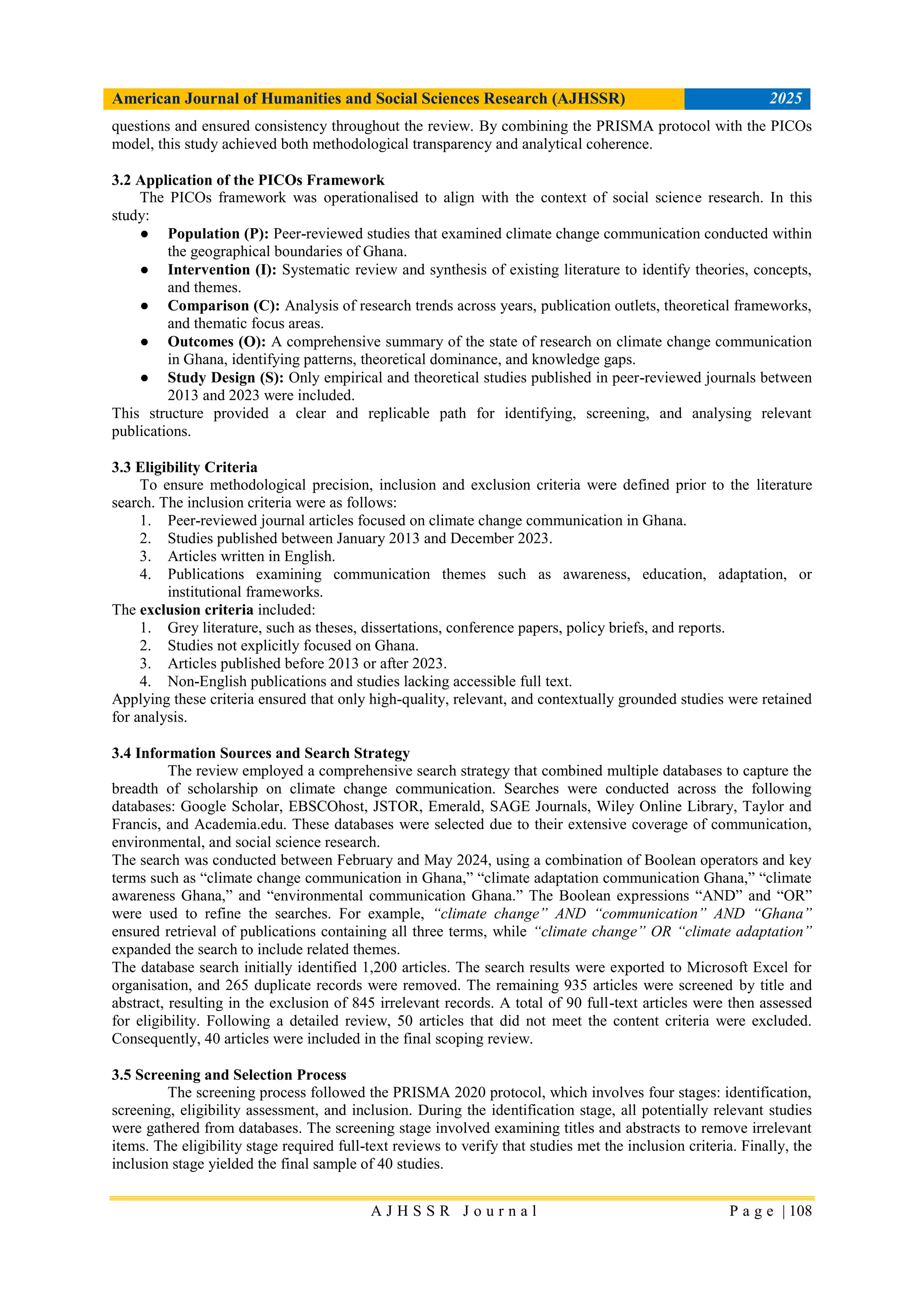 Climate Change Communication in Ghana: A Systematic Review of a Decade ...