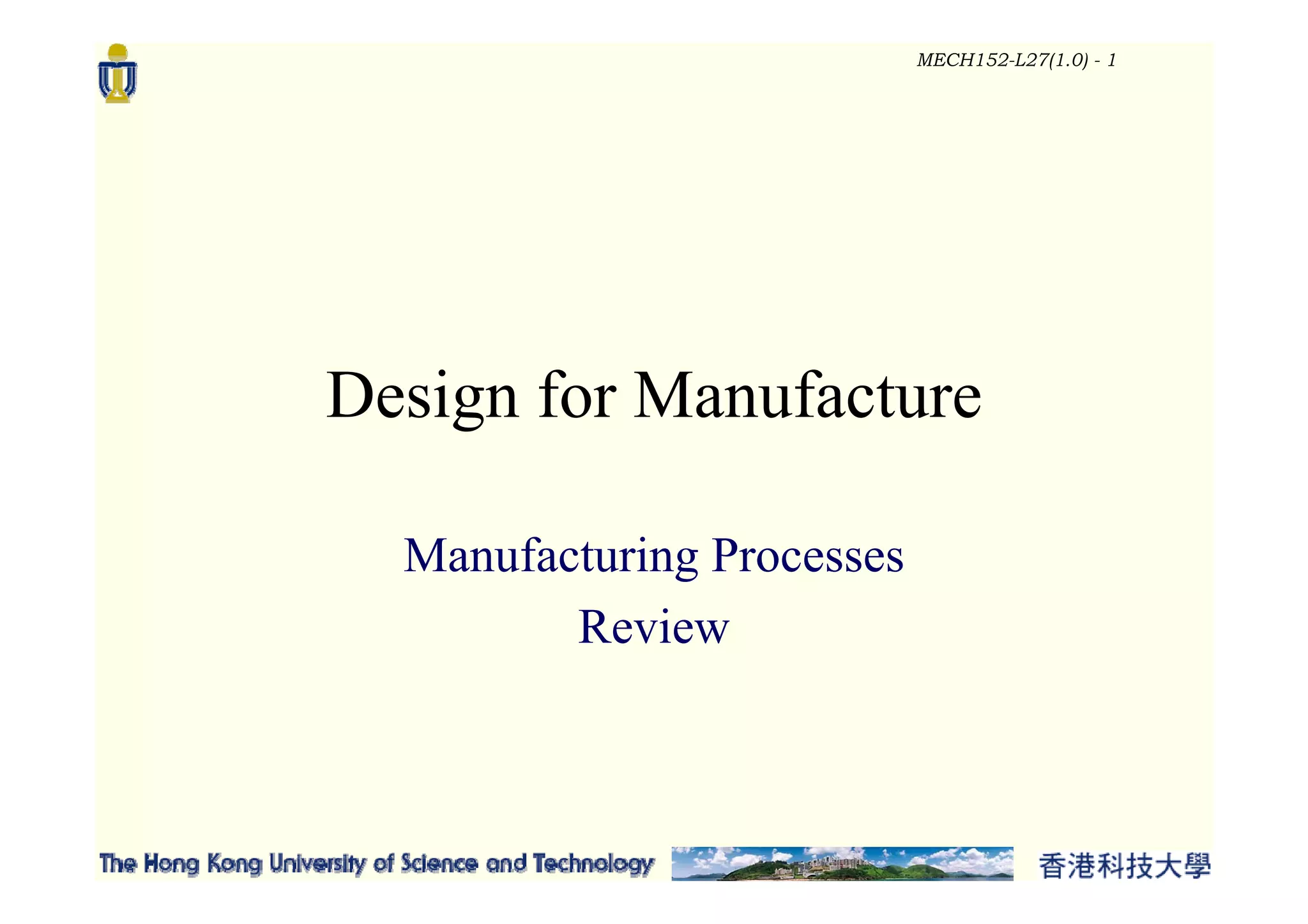 Design for Manufacturing | PDF