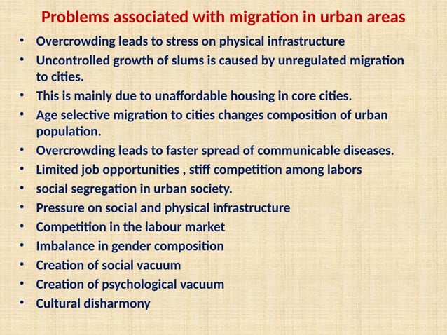 Urbanization concept and problems in the world | PPT