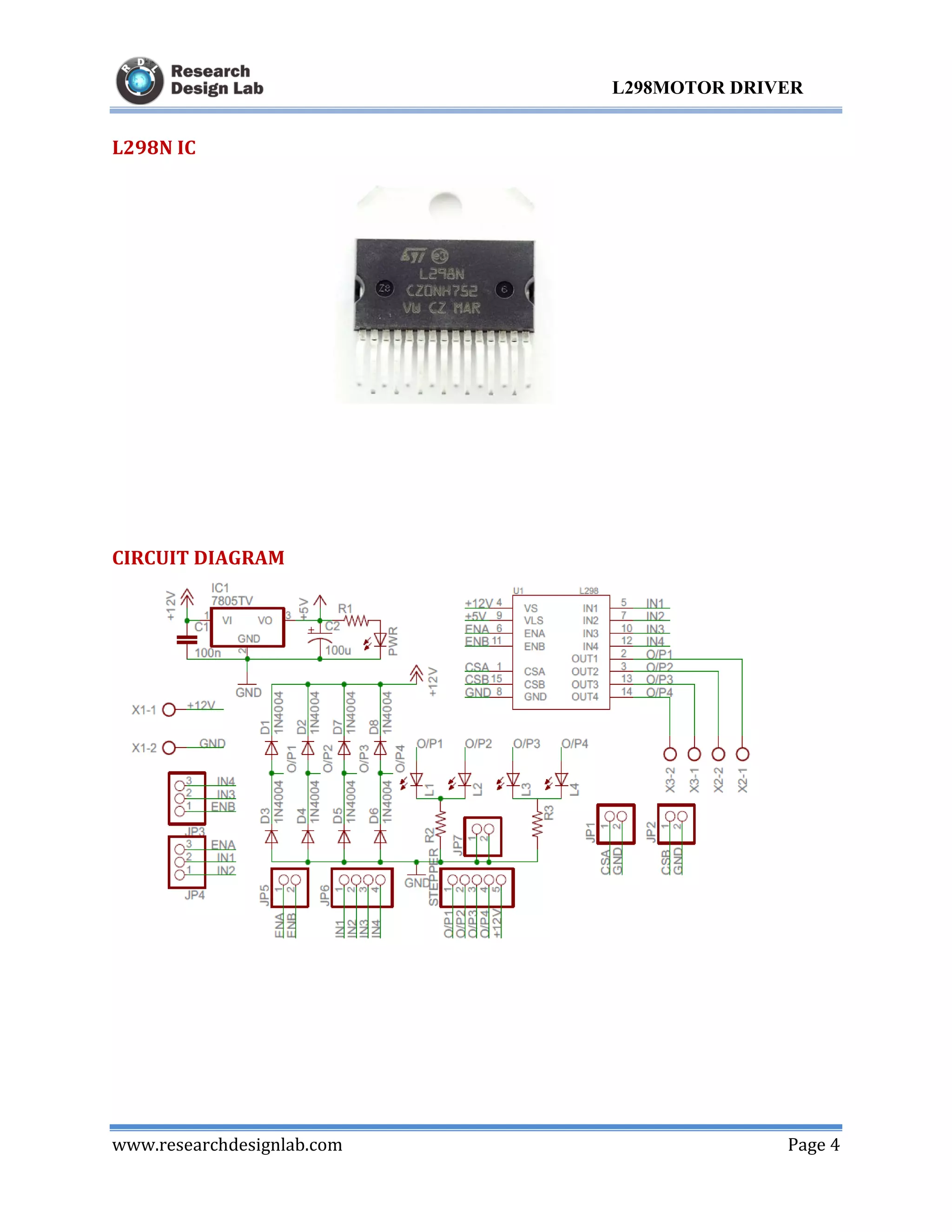 L298 Motor Driver | PDF