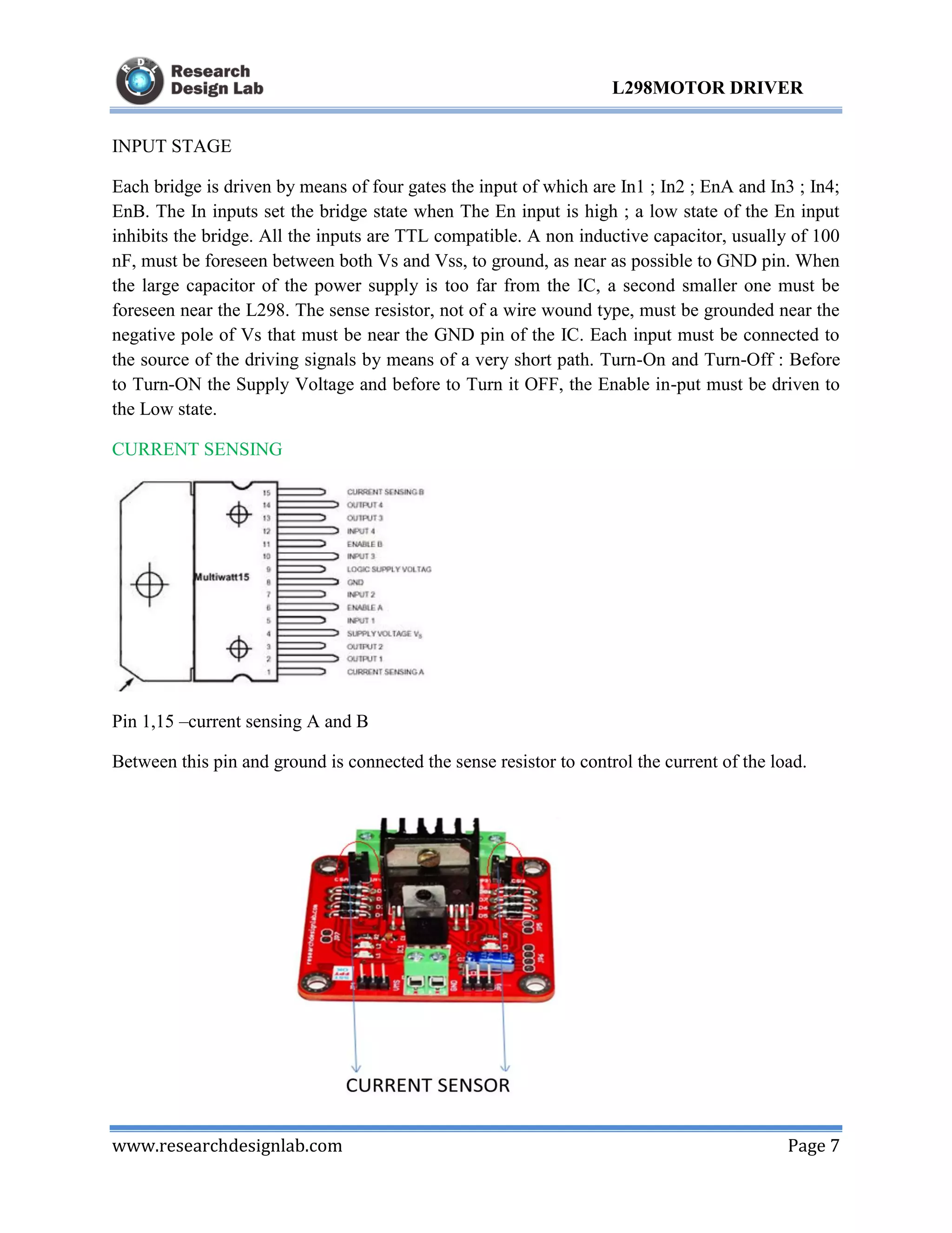 L298 Motor Driver | PDF
