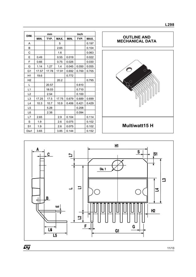 L298n dATA sHEET | PDF | Computer Peripherals | Computing