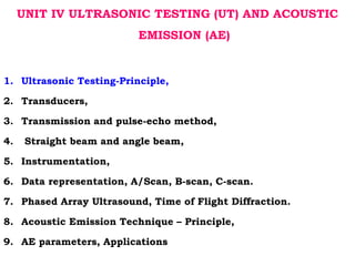 L29 ultrasonic testing principle | PPTX