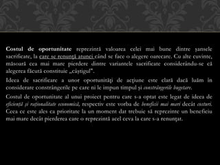 Costul de oportunitate | PPTX