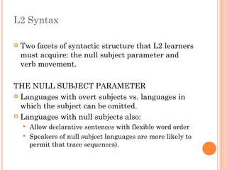 L2 acquisition | PPT