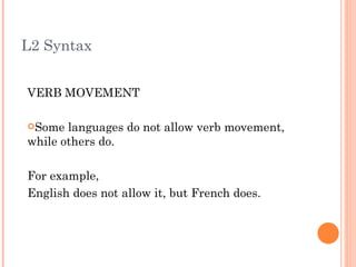 L2 acquisition | PPT