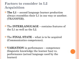 L2 acquisition | PPT