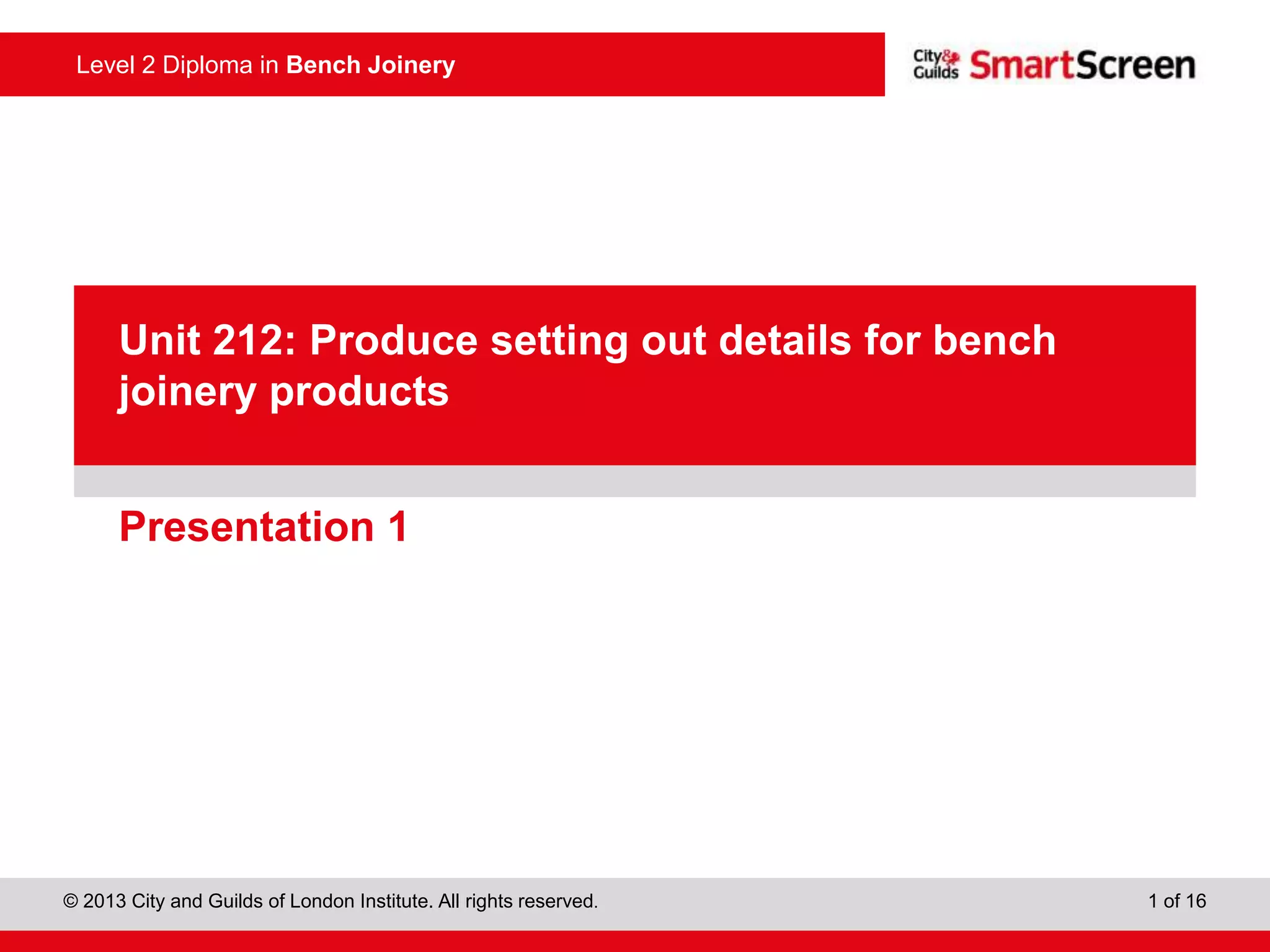 6706 bench joinery unit 212 | PPT