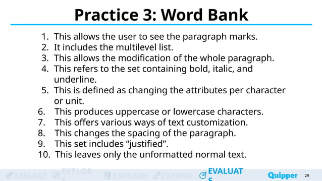 L2 Character and Paragraph Formatting.pptx | Web Design and HTML | Internet