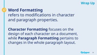 L2 Character and Paragraph Formatting.pptx
