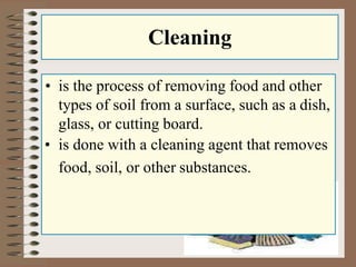 L2 CLEANING and Sanitizing. (food industry)pptx | PPTX