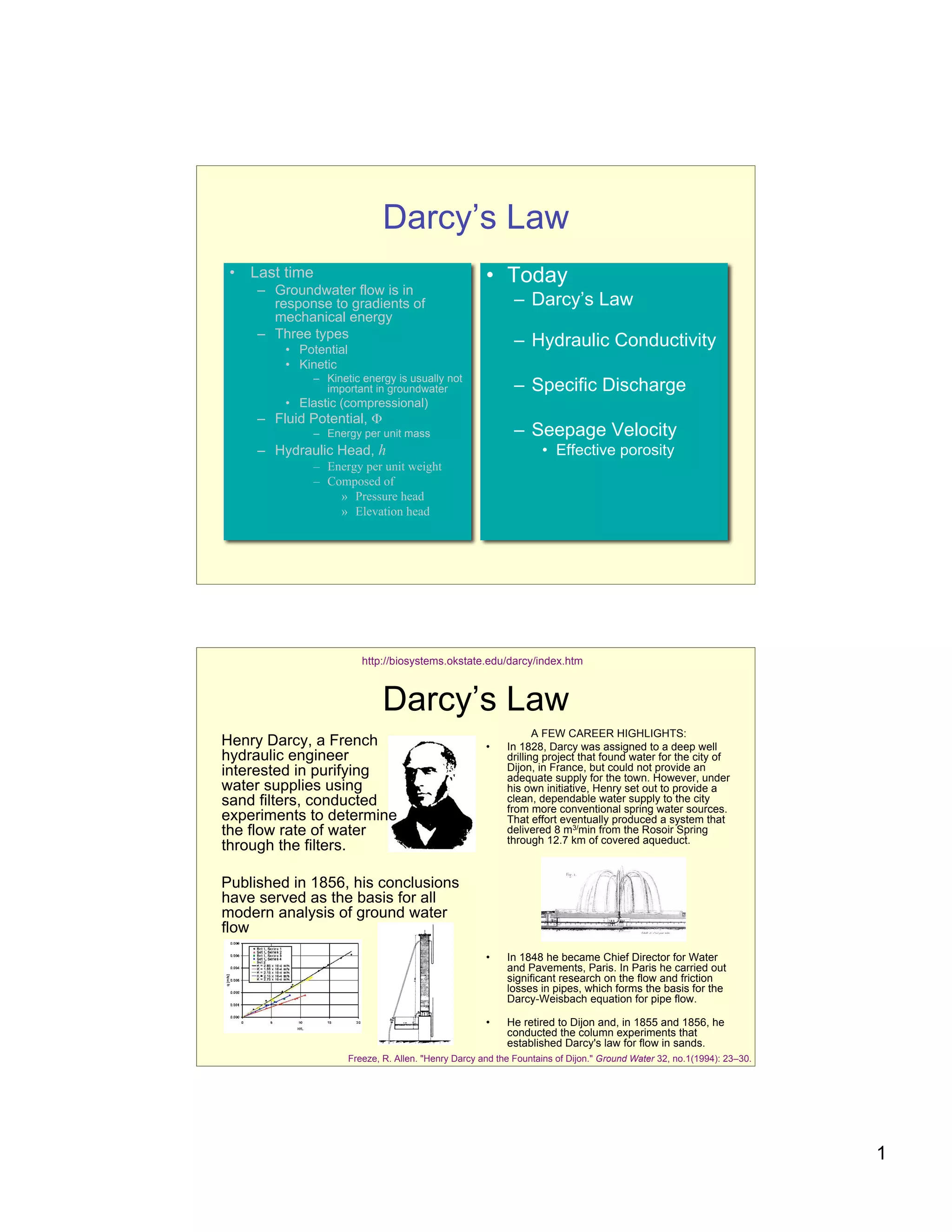 L2 darcys law | PDF