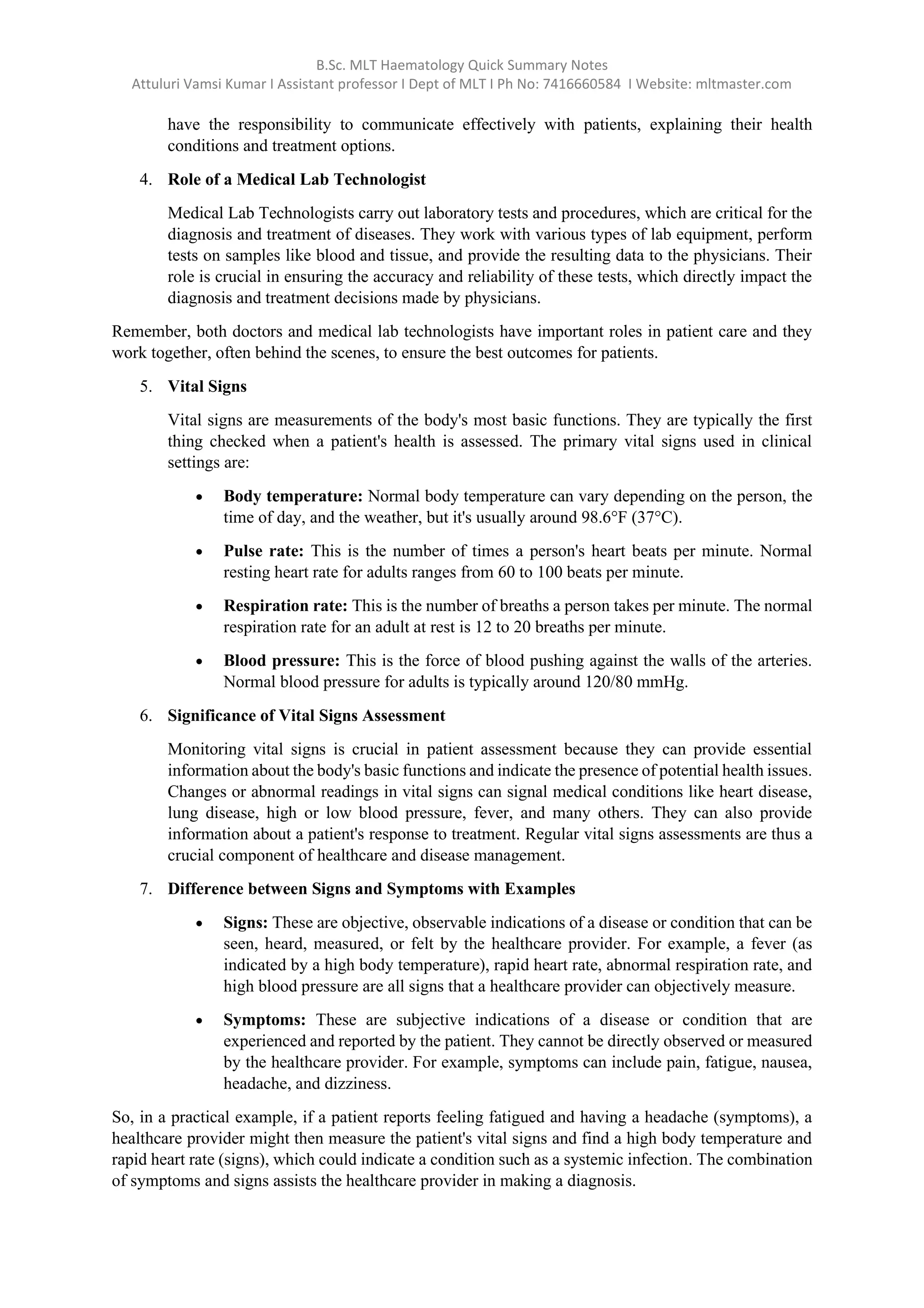 Hematology notes | PDF
