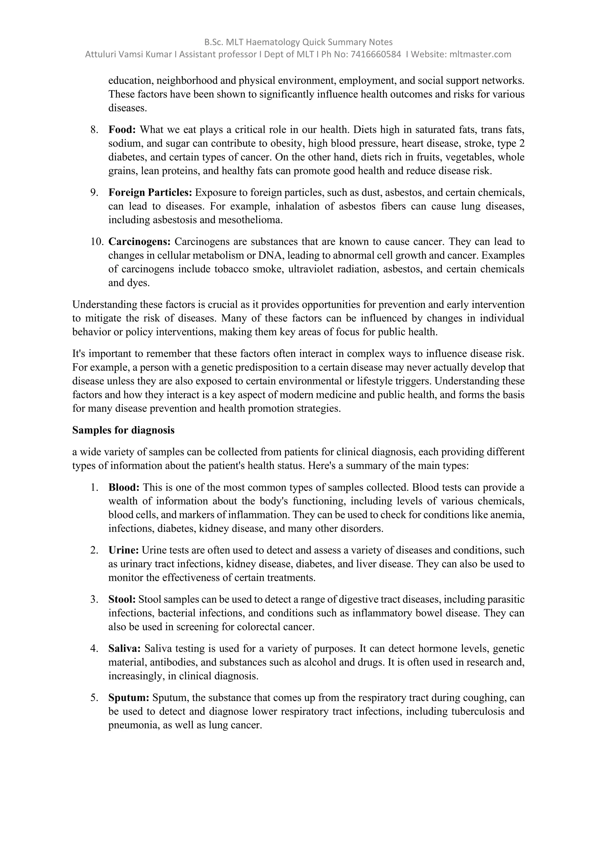 Hematology notes | PDF