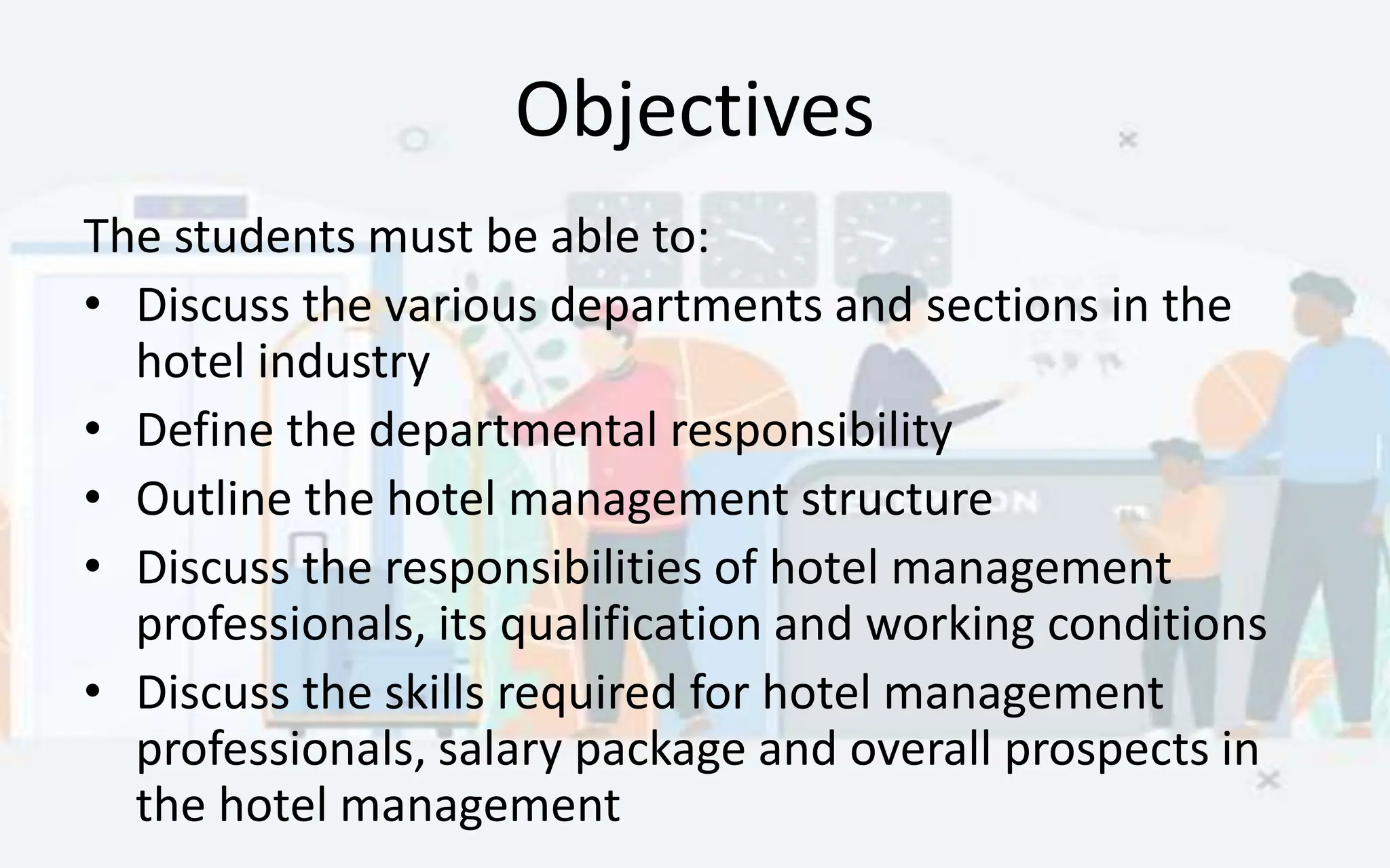 Departments in the Hotel / Hospitality Industry | PPTX