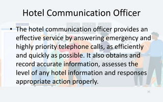 Departments in the Hotel / Hospitality Industry | PPTX