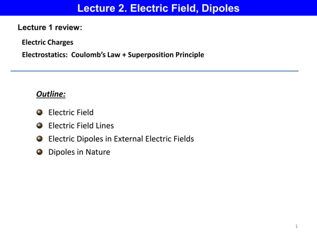 L2 electric field, dipoles | PPT