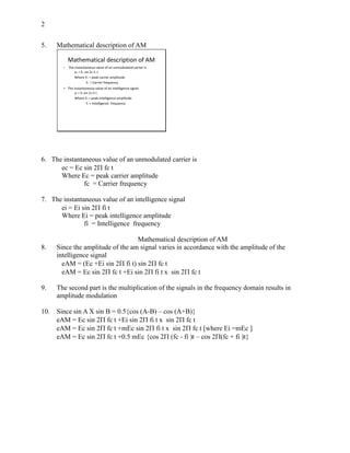 L2 fundamentals of amplitude modulation notes | PDF