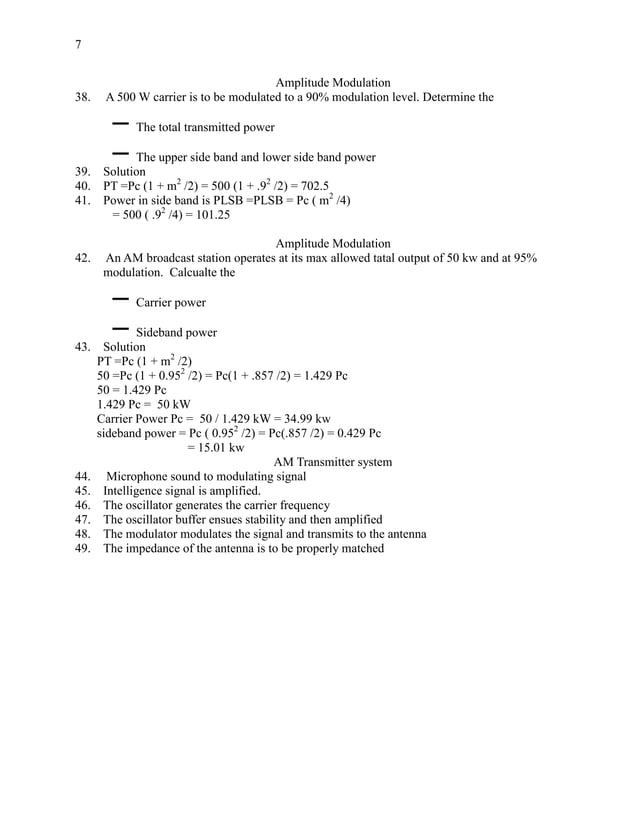 L2 fundamentals of amplitude modulation notes | PDF
