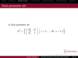 Controller synthesis for piecewise affine slab differential inclusions: A duality-based convex ...