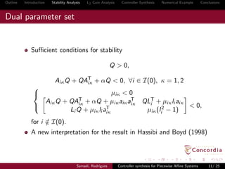 Controller synthesis for piecewise affine slab differential inclusions: A duality-based convex ...