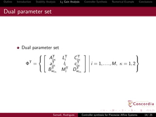 Controller synthesis for piecewise affine slab differential inclusions: A duality-based convex ...