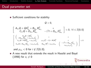 Controller synthesis for piecewise affine slab differential inclusions: A duality-based convex ...