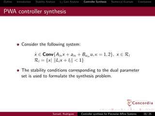 Controller synthesis for piecewise affine slab differential inclusions: A duality-based convex ...