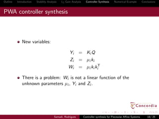 Controller synthesis for piecewise affine slab differential inclusions: A duality-based convex ...