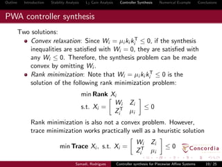 Controller synthesis for piecewise affine slab differential inclusions: A duality-based convex ...