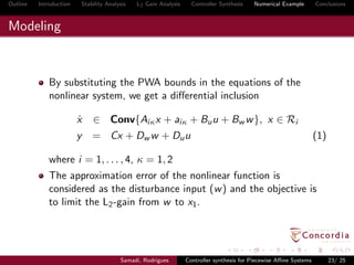 Controller synthesis for piecewise affine slab differential inclusions: A duality-based convex ...