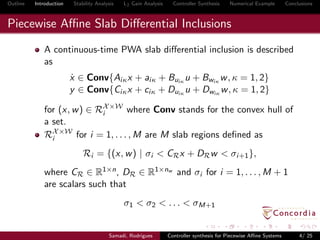 Controller synthesis for piecewise affine slab differential inclusions: A duality-based convex ...