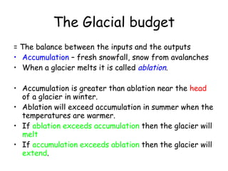 L2 Glacial Budget | PPT | Geology | Science