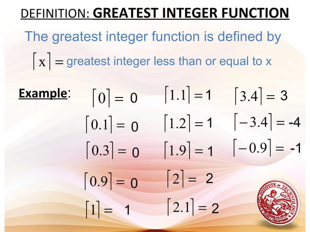 L2 graphs piecewise, absolute,and greatest integer | PPT