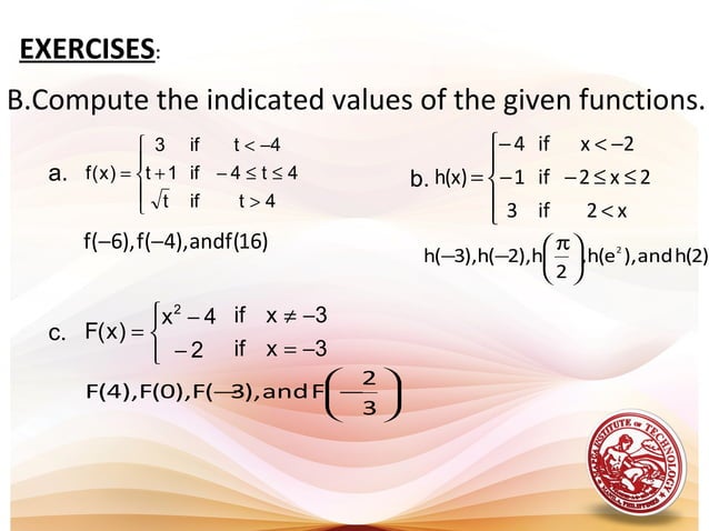 L2 graphs piecewise, absolute,and greatest integer | PPT